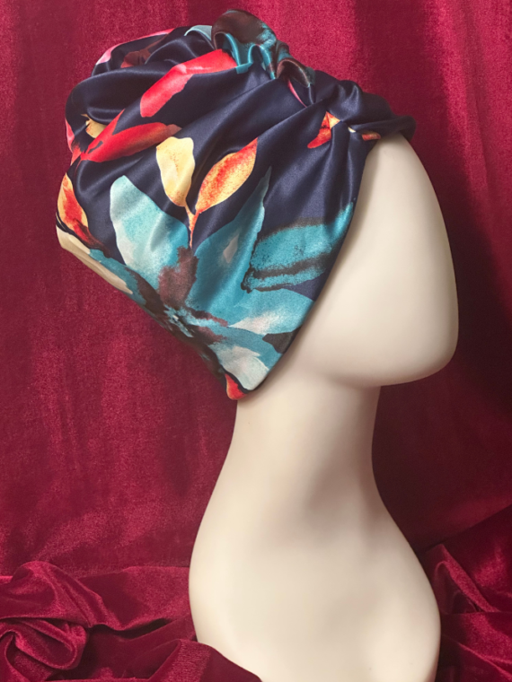 Luxury Bonnet, Satin Floral Design – Out of the Box USA